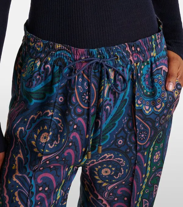 Etro Printed Straight Leg Trousers