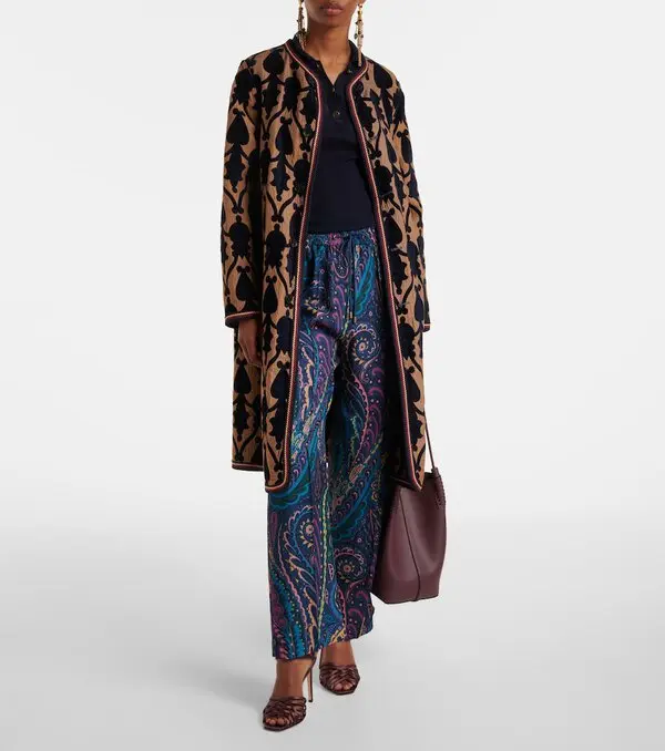 Etro Printed Straight Leg Trousers
