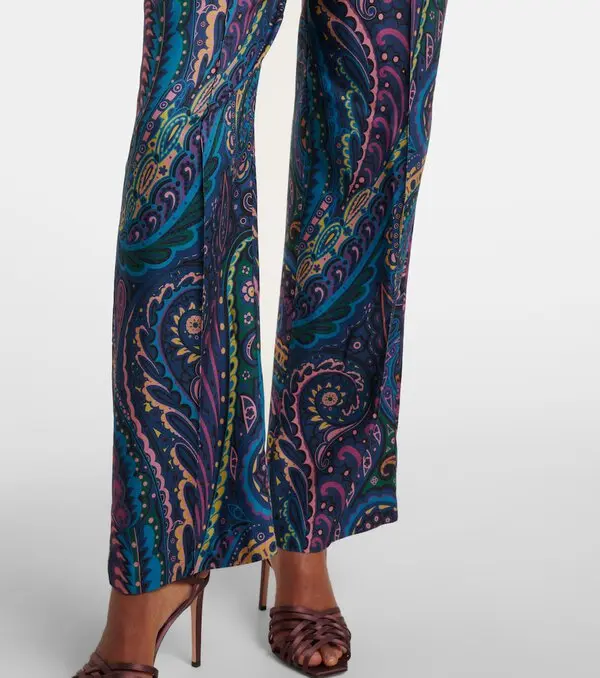 Etro Printed Straight Leg Trousers