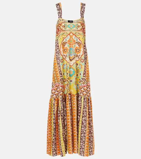 Etro Printed Cotton Maxi Dress