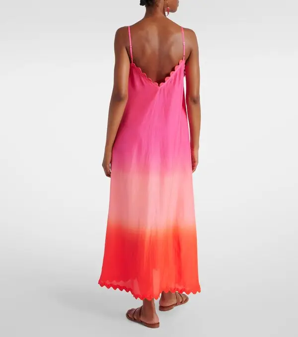 JULIET DUNN Scalloped Silk Slip Dress