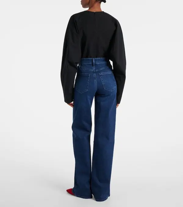 FRAME Le Slim Palazzo Wide-leg Jeans - Blue