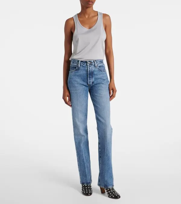 FRAME The Vertical Straight Jeans In Knock Out