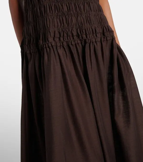 Tory Burch Smocked Midi Dress