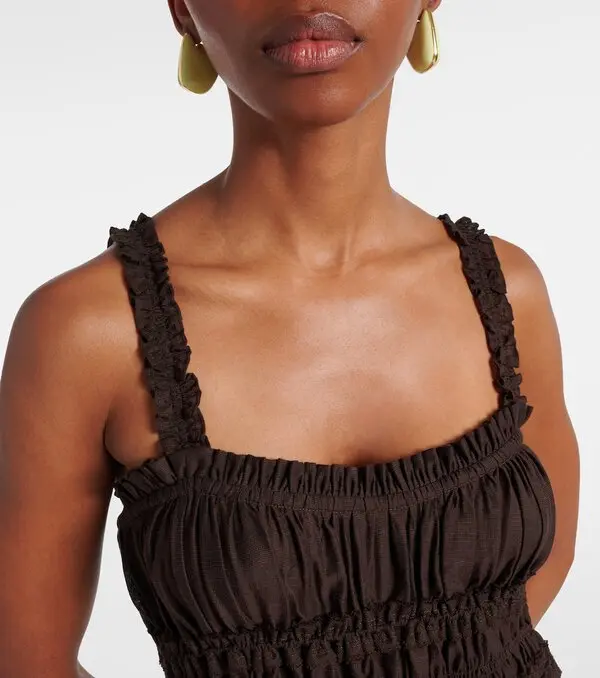 Tory Burch Smocked Midi Dress