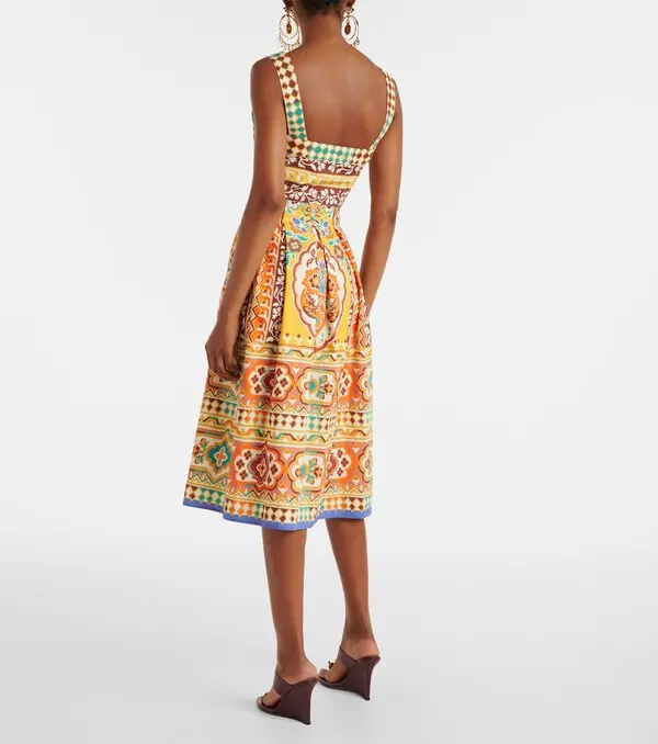 Etro Printed Cotton Midi Dress