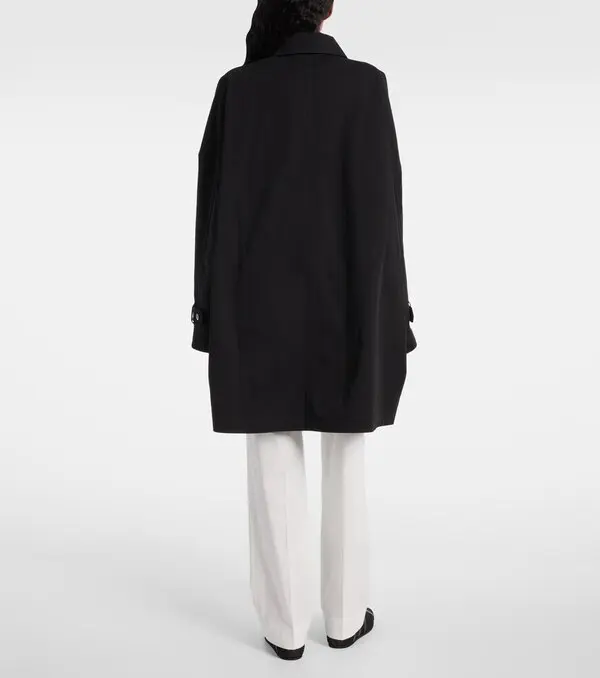 TOTEME Oversized Cotton Coat - Black
