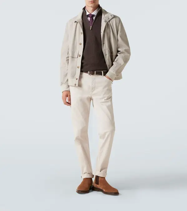 Brunello Cucinelli Cashmere Half-zip Sweater - Brown