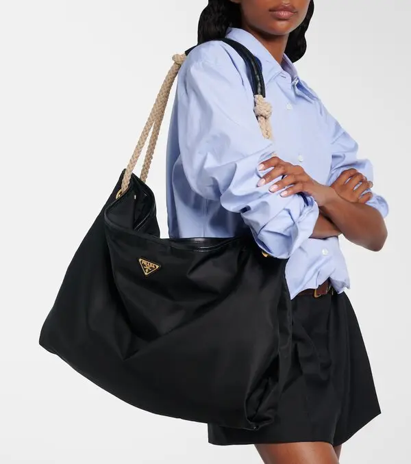 Prada Marinier Large Re-nylon Shoulder Bag - Black
