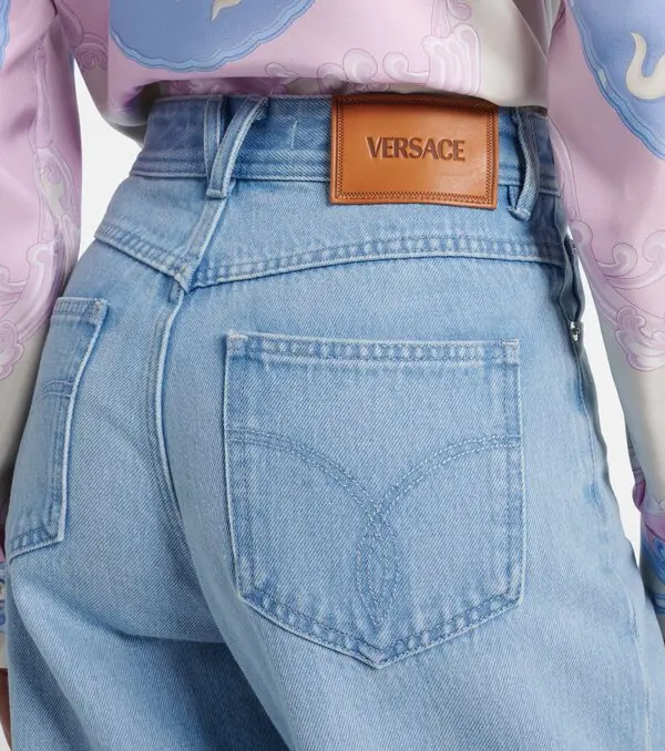 Versace High-rise Wide-leg Jeans