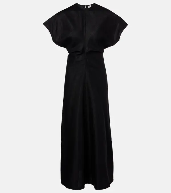 TOTEME Gathered Maxi Dress - Black