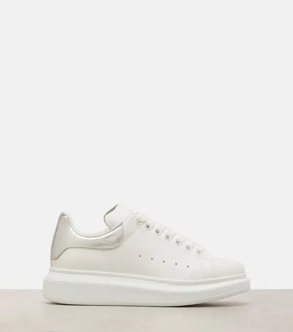 Alexander McQueen Oversized Leather Sneakers - White