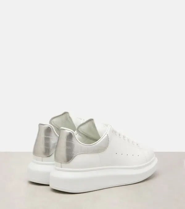Alexander McQueen Oversized Leather Sneakers - White