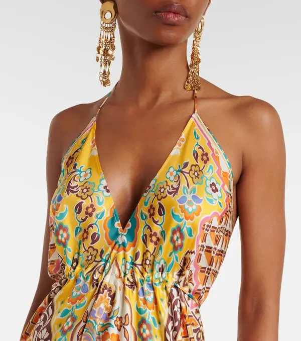 Etro Printed Silk Midi Dress - Multicoloured