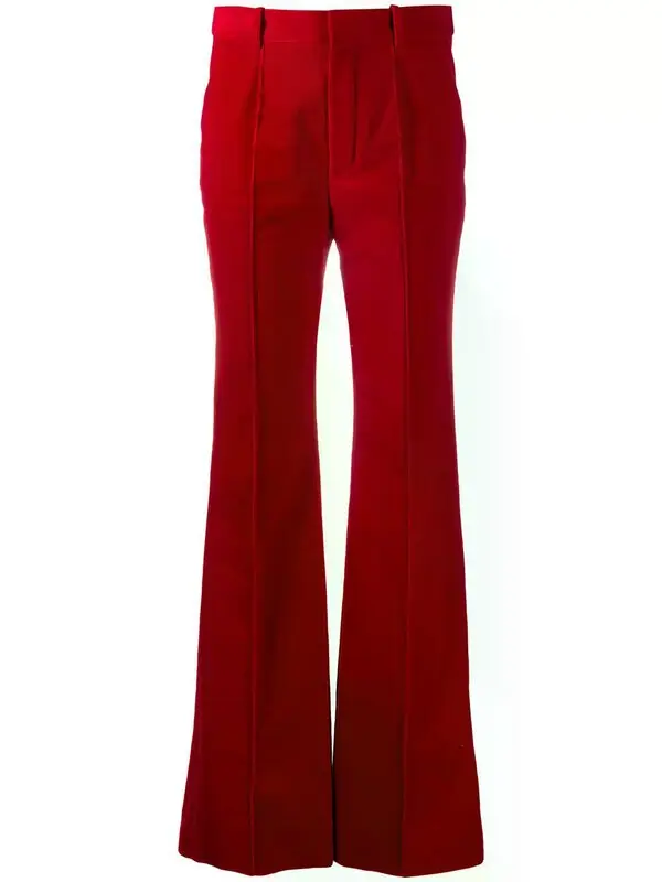 Saint Laurent High-waisted Trousers - Red