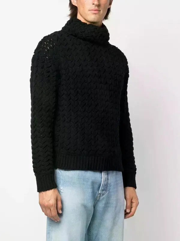 Valentino Garavani Chunky Knit Roll Neck Jumper