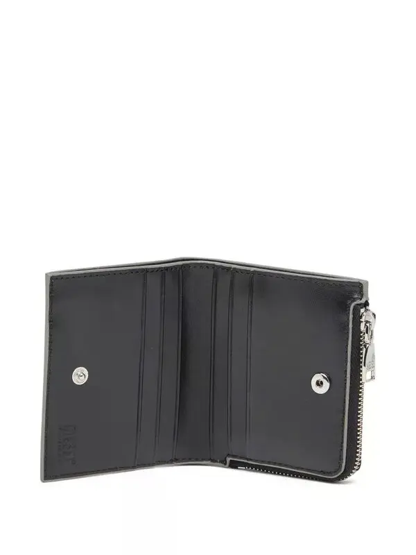 DIESEL® 1dr Metallic Zippered Wallet - Silver