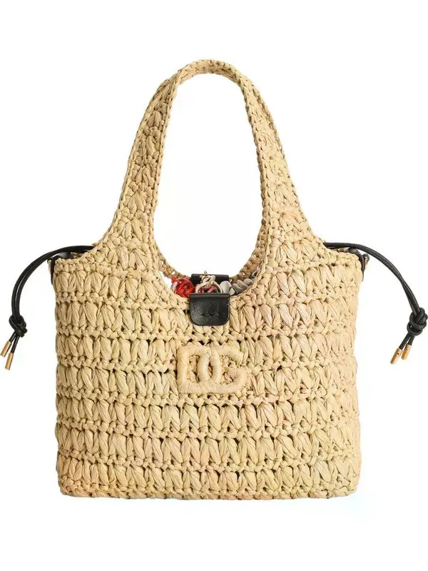 Dolce & Gabbana Woven Raffia Tote Bag - Neutrals