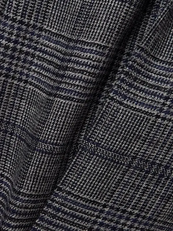 Brunello Cucinelli Prince Of Wales Checked Wool Wide-leg Cropped Trousers With Embellished Waistband