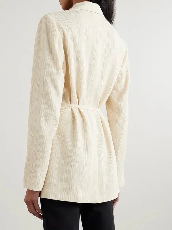 JOSEPH Gibellina Amelot Belted Jacquard Blazer