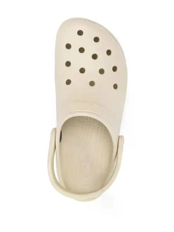 CROCS Logo-plaque Platform Clogs - Neutrals
