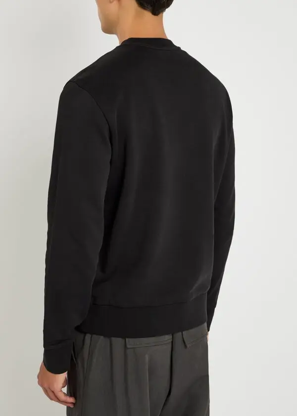 Moncler Cotton Sweatshirt With Logo Appliqu