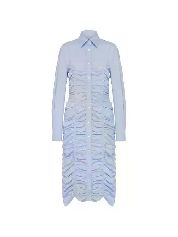 Moschino Ruched Button-down Midi Dress