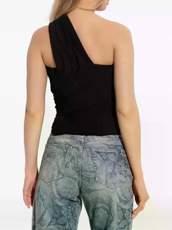 Versace Asymmetrical One-shoulder Cropped Top