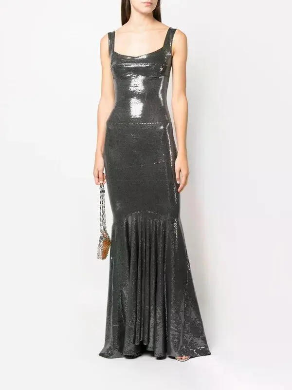 ATU BODY COUTURE Sequinned Sleeveless Gown