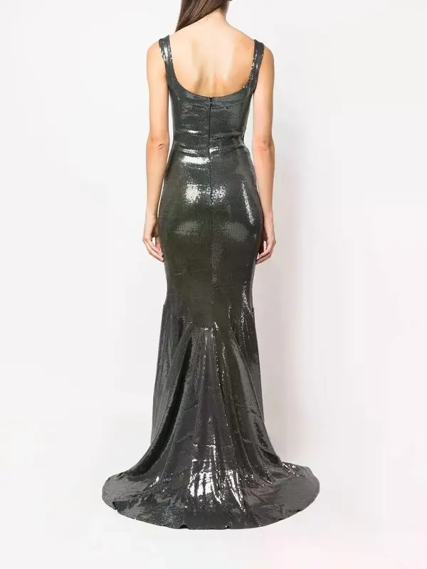 ATU BODY COUTURE Sequinned Sleeveless Gown