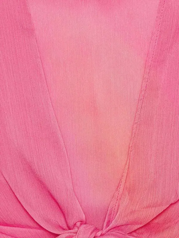 ROTATE BY BIRGER CHRISTENSEN Cropped Blouse With Ruffle Detail