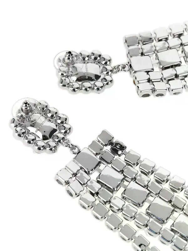 SELF-PORTRAIT Crystal Drop Earrings - Silver