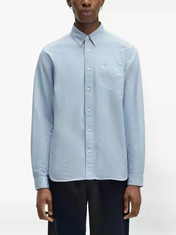 Fred Perry Logo-embroidered Button-down Shirt