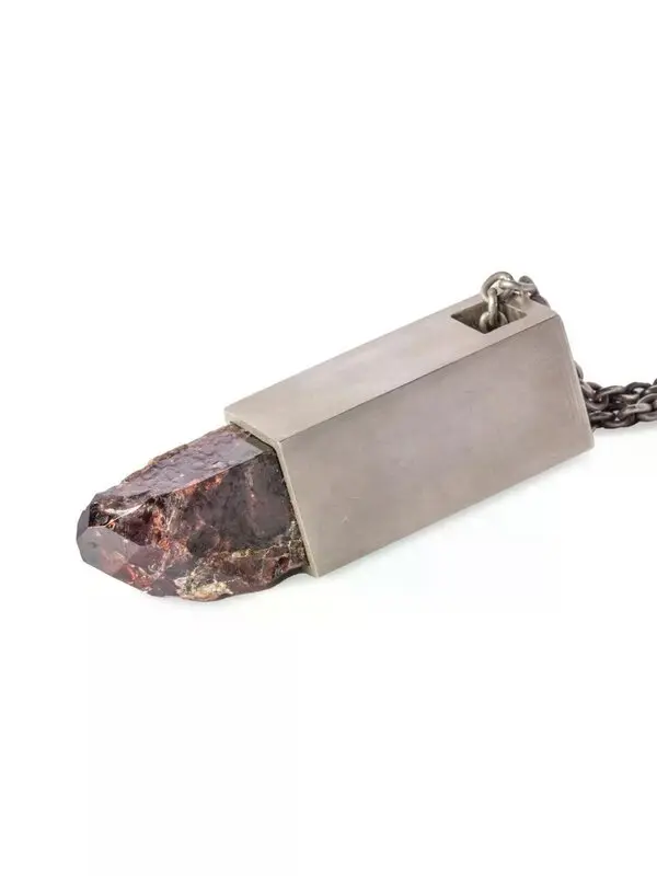 PARTS OF FOUR Talisman Necklace With Stone Pendant - Silver