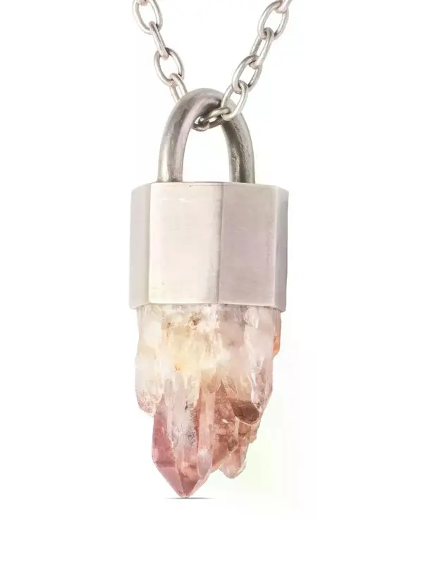 PARTS OF FOUR Tone Quartz Stone Pendant Necklace - Silver