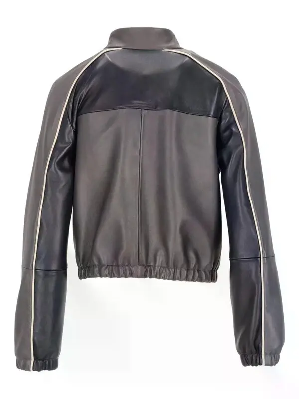LA ROSE Two-tone Leather Bomber Jacket