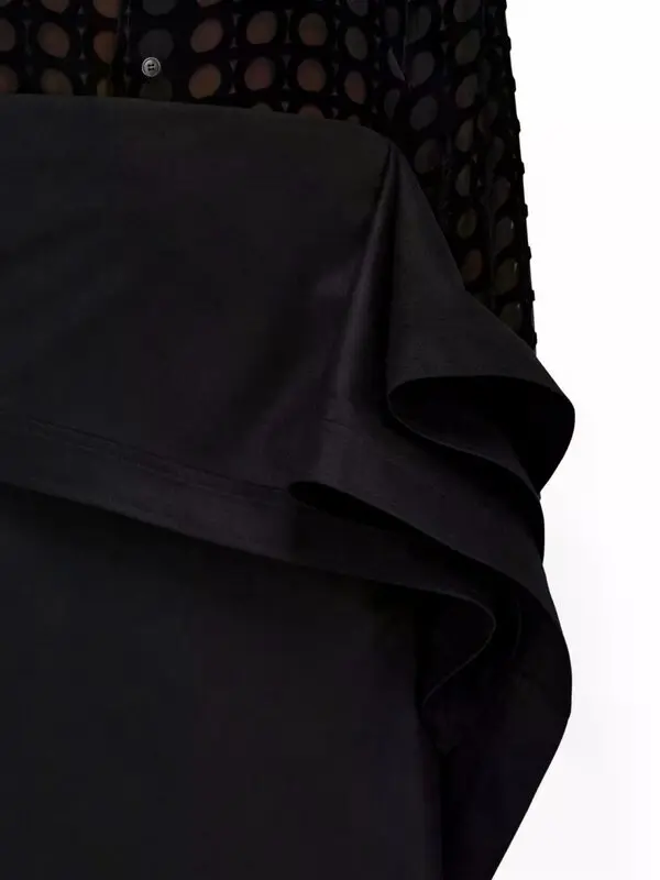FERRAGAMO Asymmetric Draped Peplum Waist Skirt