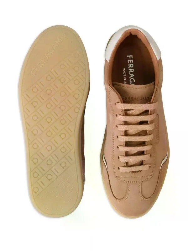 FERRAGAMO Low-top Sneakers With Contrasting Accents - Pink