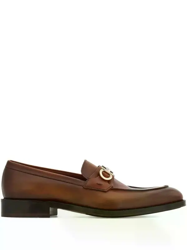 FERRAGAMO Gancini Buckle Loafers In Hand-finished Calf Leather