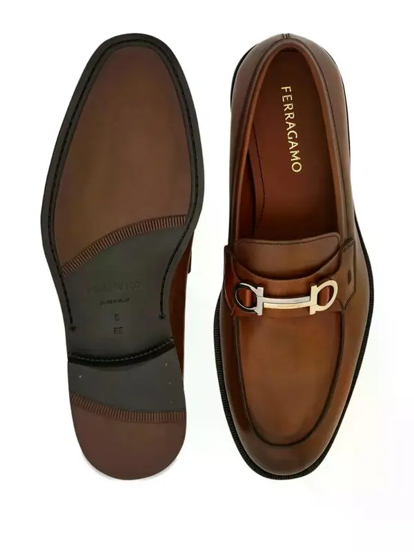 FERRAGAMO Gancini Buckle Loafers In Hand-finished Calf Leather