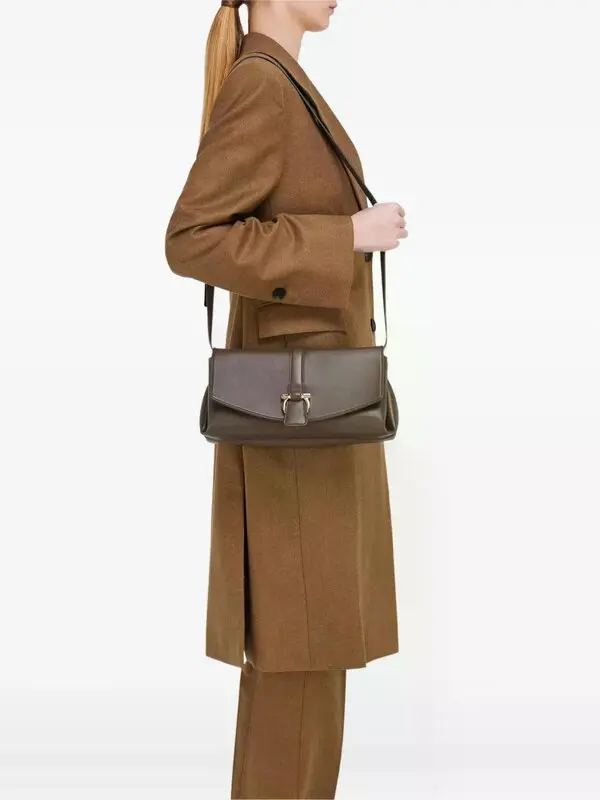 FERRAGAMO Small Front Flap Shoulder Bag - Grey