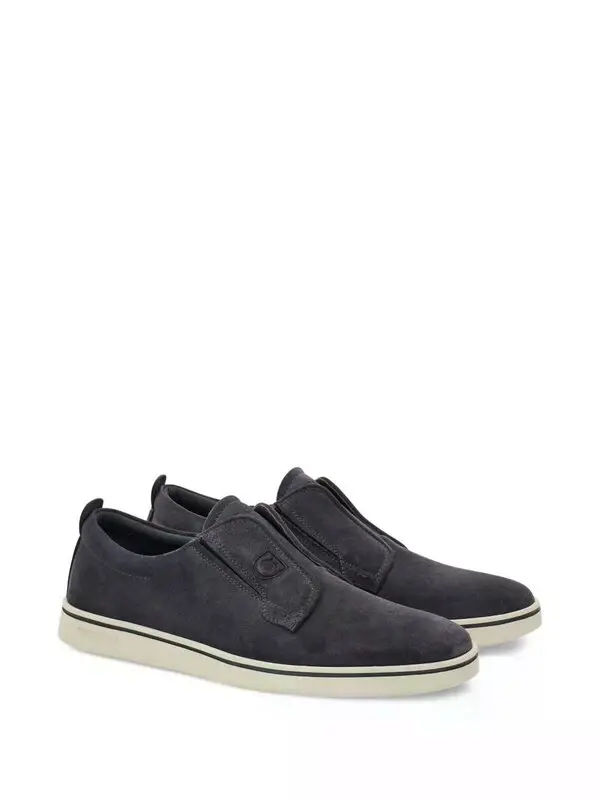 FERRAGAMO Suede Slip-on Sneakers - Grey