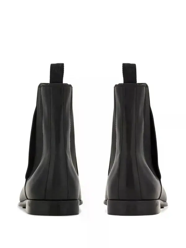 FERRAGAMO Round-toe Leather Chelsea Boots