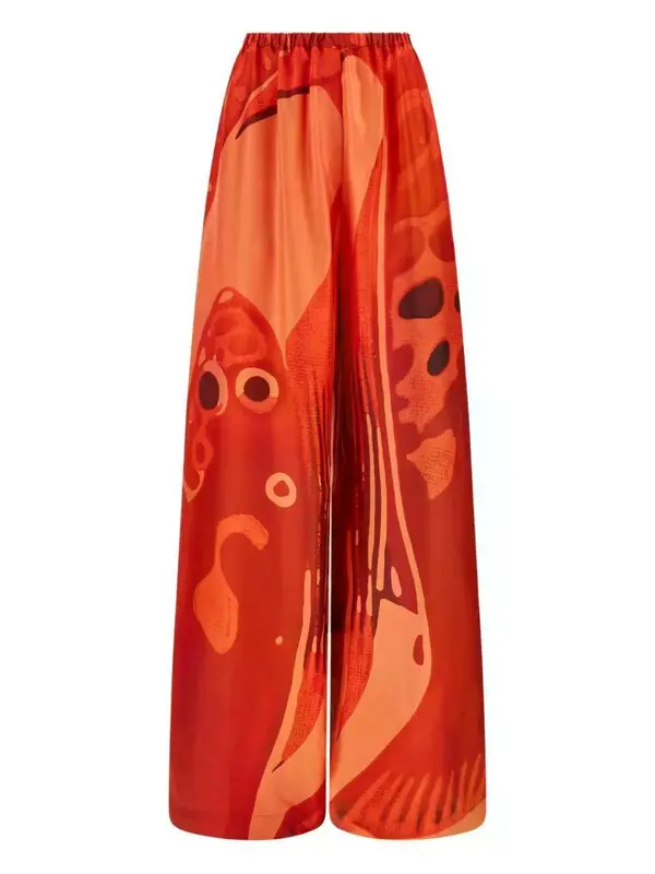 FERRAGAMO Silk Palazzo Trousers
