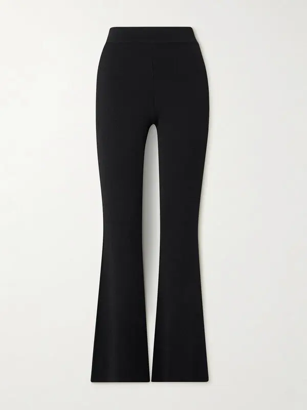 Altuzarra Knitted Flared Trousers - Black