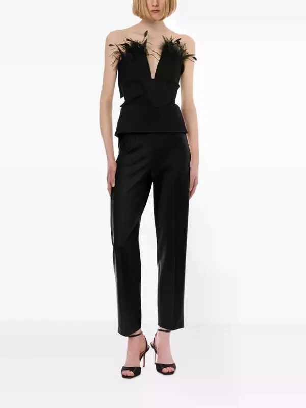 Alberta Ferretti Tailored Wool-blend Trousers