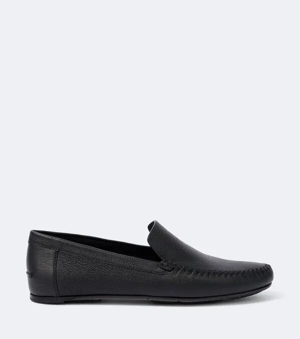Manolo Blahnik Leather Loafers - Black