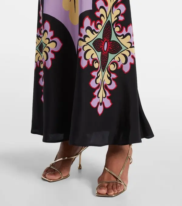 La DoubleJ Marlene Silk Crepe De Chine Maxi Dress - Multicoloured