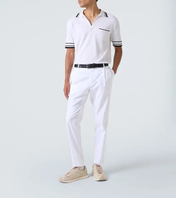 Dolce & Gabbana Cotton Blend Straight Leg Trousers
