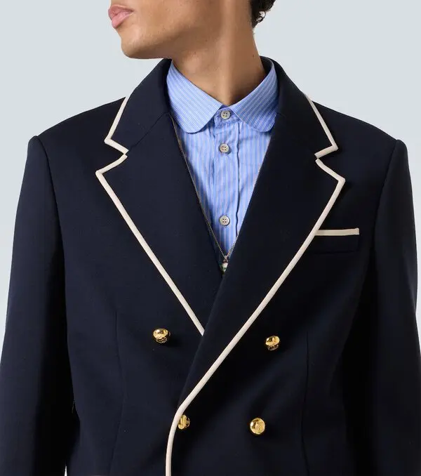Valentino Garavani Wool Jersey Double-breasted Blazer